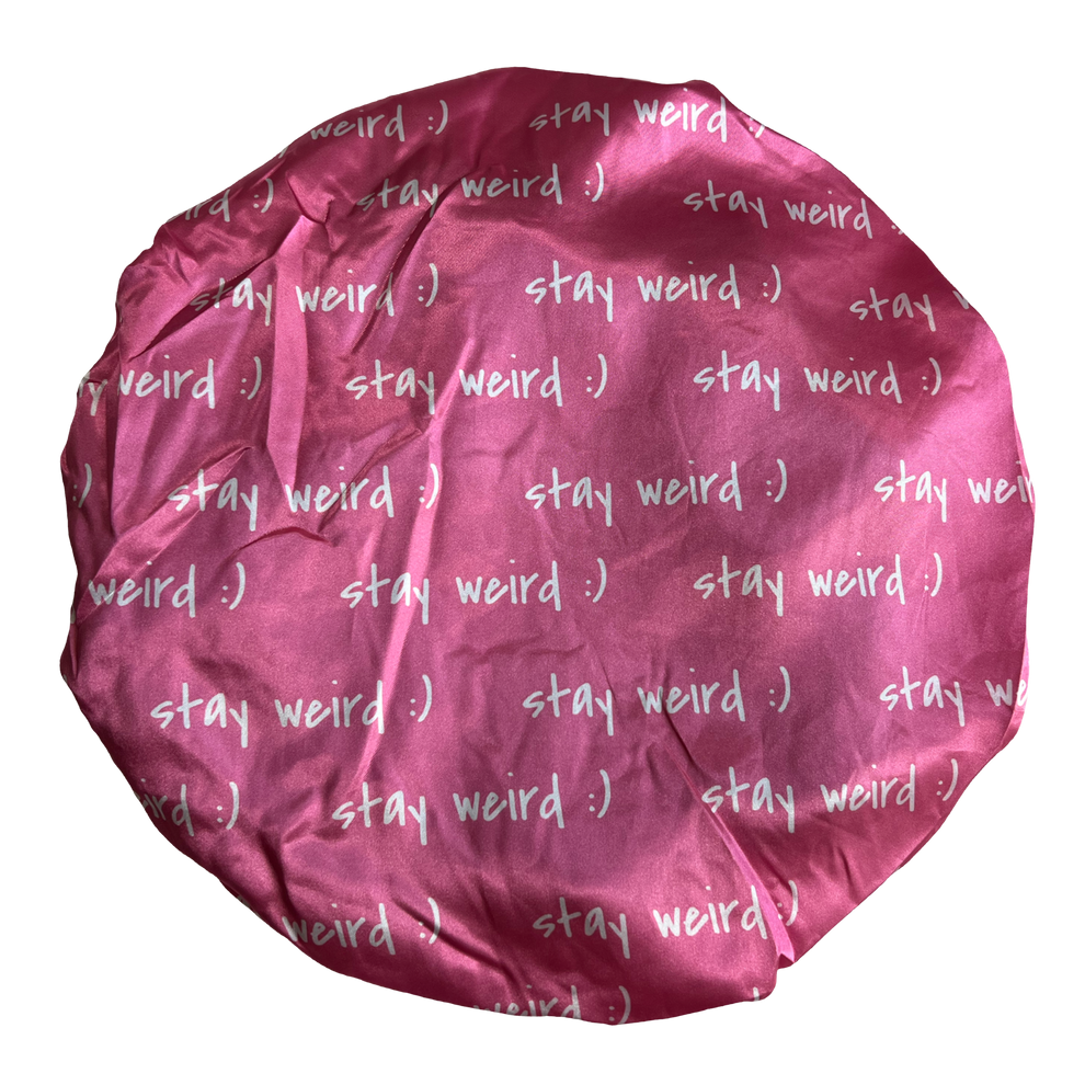 Pink "Stay Weird" Bonnet – KCURRY LLC